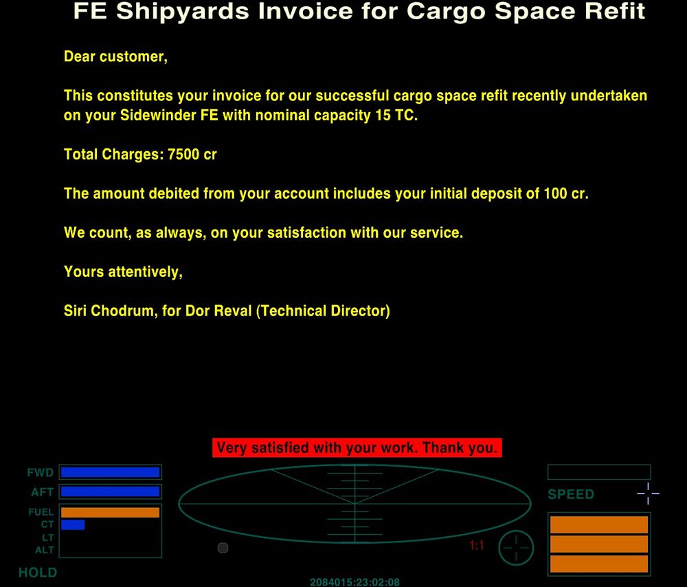 Cargo Space Refit OXZ - Elite Wiki